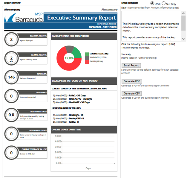Executive Summary Report Layout | Barracuda Campus